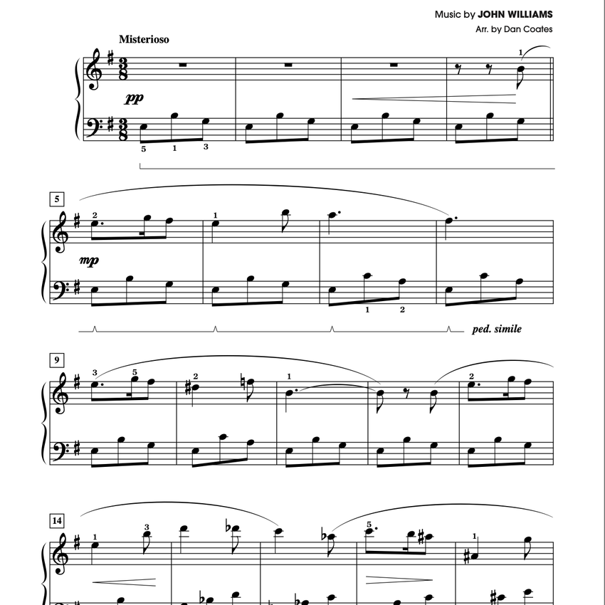 Harry Potter: Sheet Music from the Complete Film Series (Easy Piano) – Twigg Musique